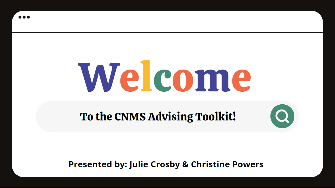 Welcome Week Toolkit – College of Natural and Mathematical Sciences ...