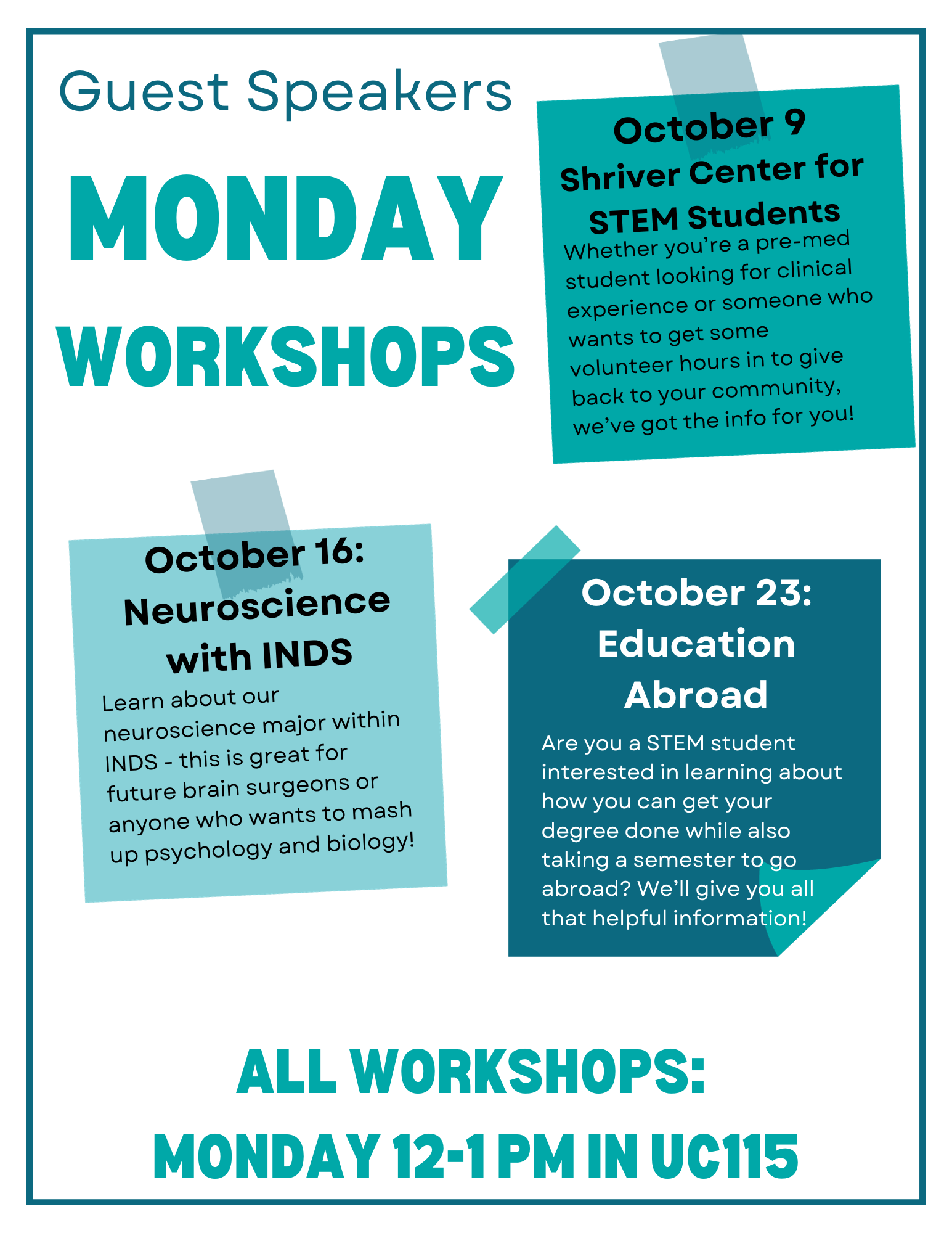 Student Success Workshop Series – College of Natural and Mathematical ...